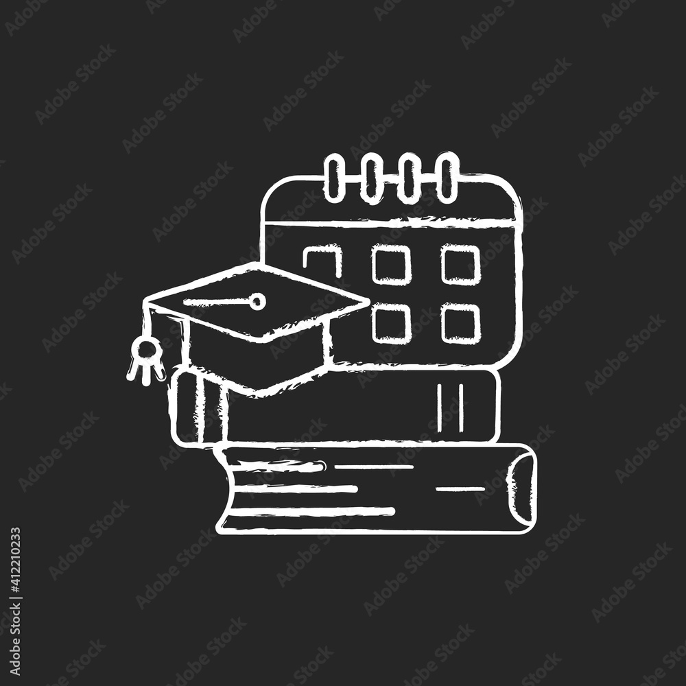 Bootcamp chalk white icon on black background. Long-term intensive ...