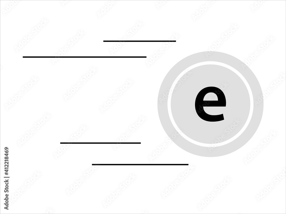 Vector science model of Electron. Flight icon with fast speed effect ...