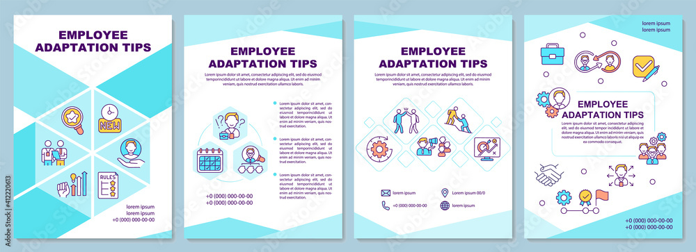 Young workers labor rights brochure template. Working hours, breaks ...