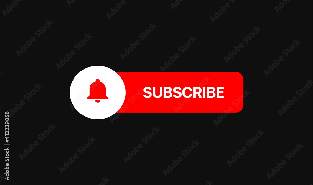 Youtube Subscribe Button Black