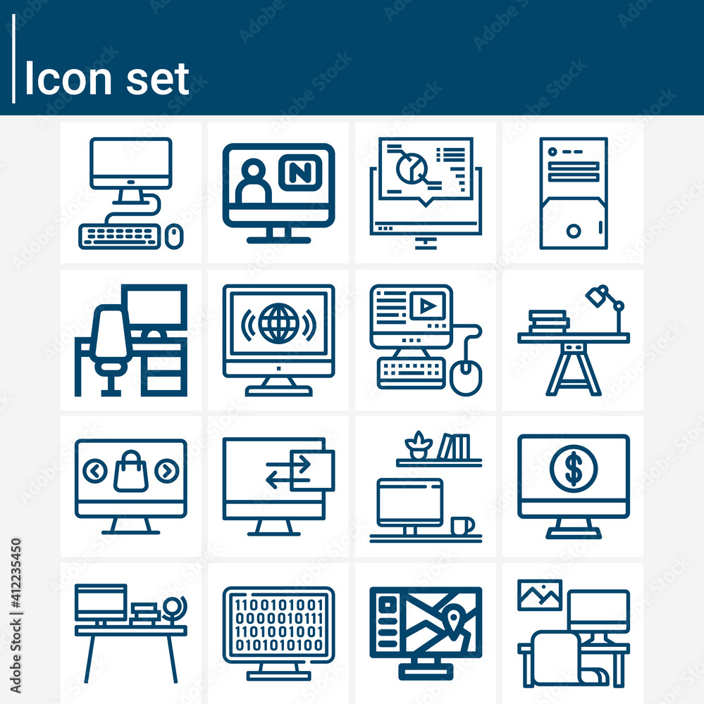 Simple set of upper side related lineal icons. Stock Vector | Adobe Stock