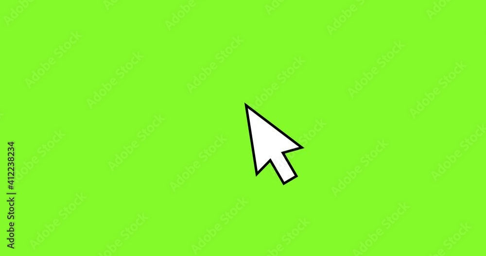 Pointer arrow cursor clicking. Technology and Internet icons animation ...