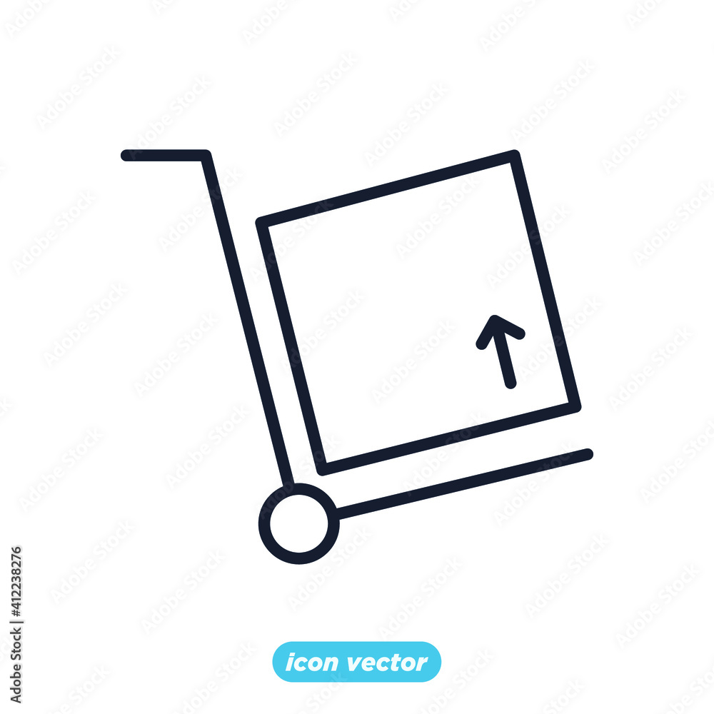 handcart icon. Shopping and Market symbol template for graphic and web ...