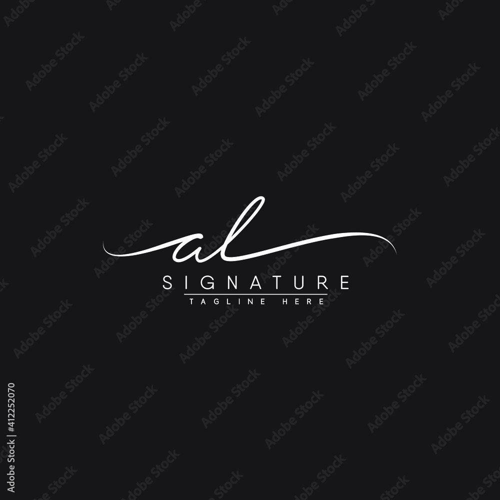 AL Initial Signature Logo - Handwritten Vector Logo Template for ...
