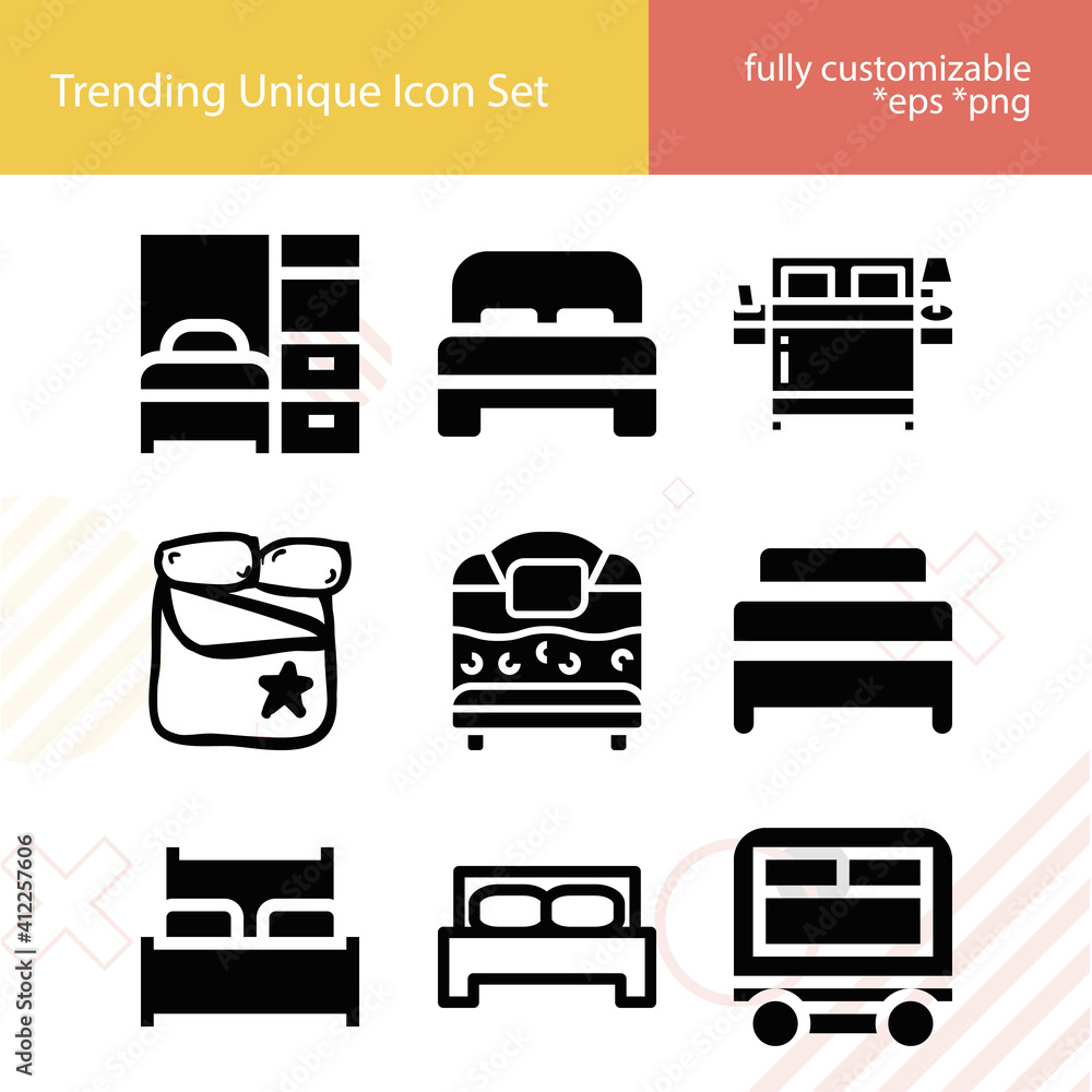 Simple set of ich related filled icons. Stock Vector | Adobe Stock