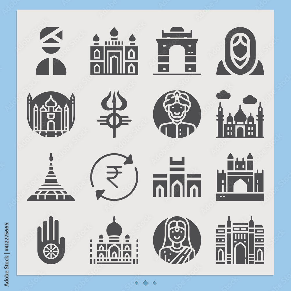 Simple set of assam related filled icons. Stock Vector | Adobe Stock