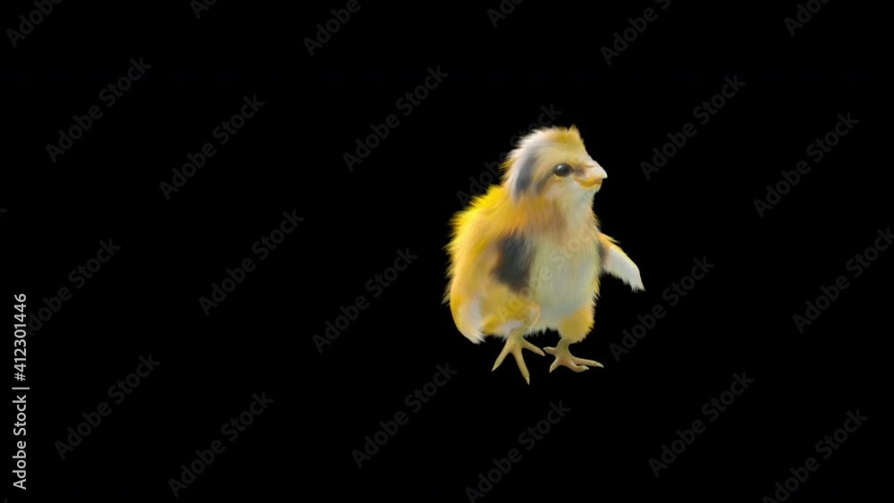 Baby Chickens Dance CG fur 3d rendering animal realistic composition 3d ...