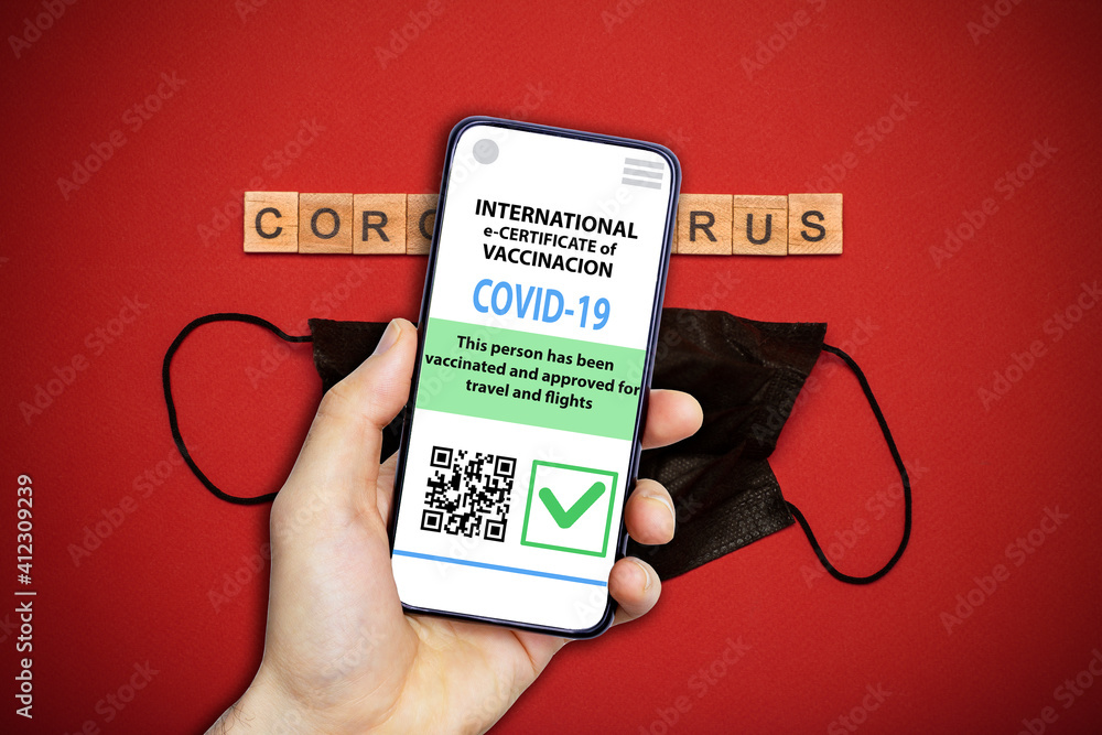 Coronavirus vaccination certificate or vaccine passport for travellers ...