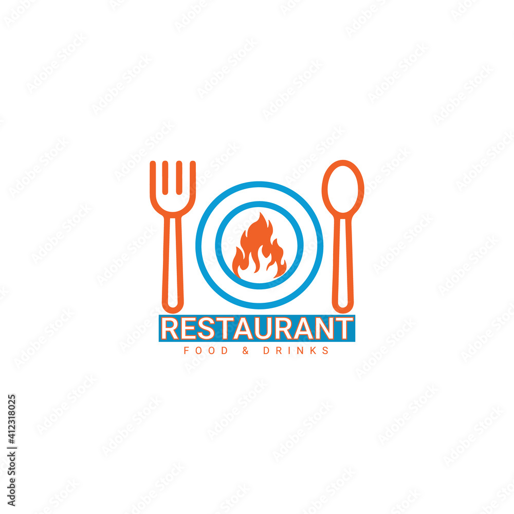 Restaurant logo, restaurant icon vector, food center logo Stock Vector ...