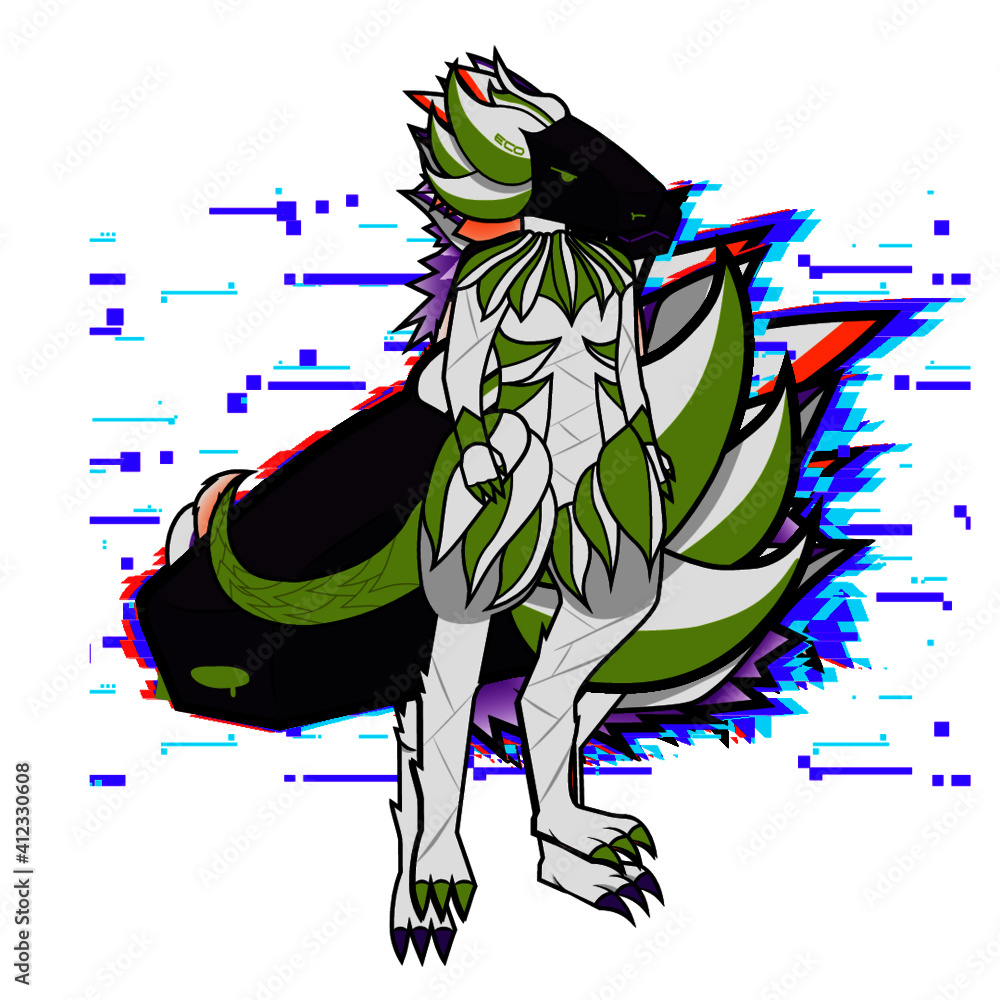 full pack protogen emote Stock Vector | Adobe Stock