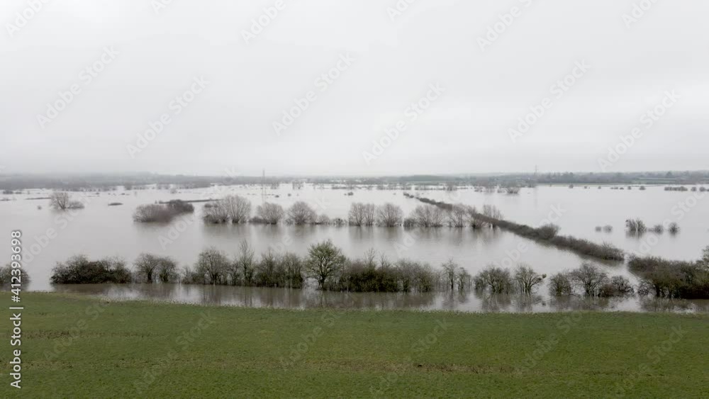 Flooding in the UK Showing Large Areas of the Countryside Flooded in ...