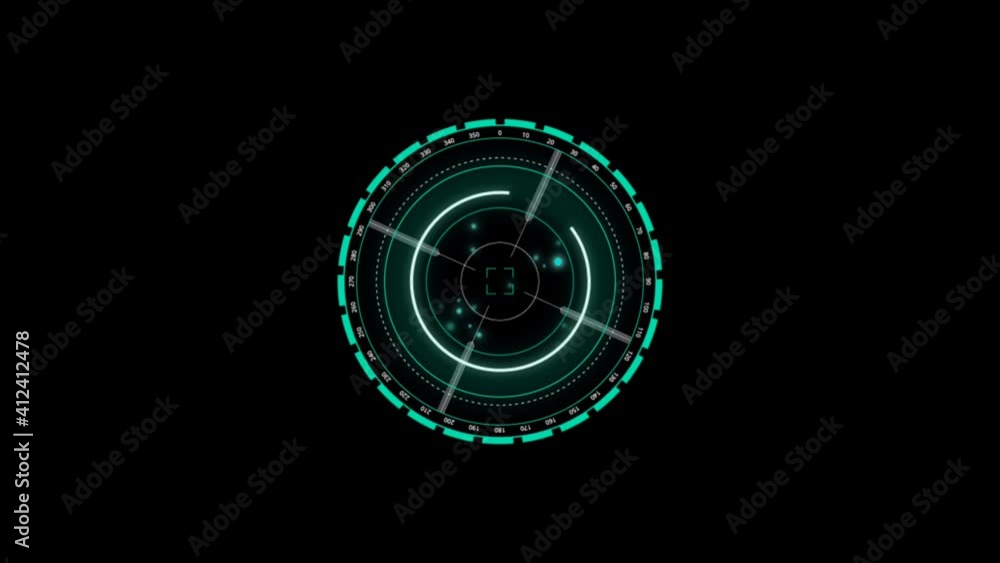 Scanning Submarine Radar Screen With World Map, Green Radar Display ...