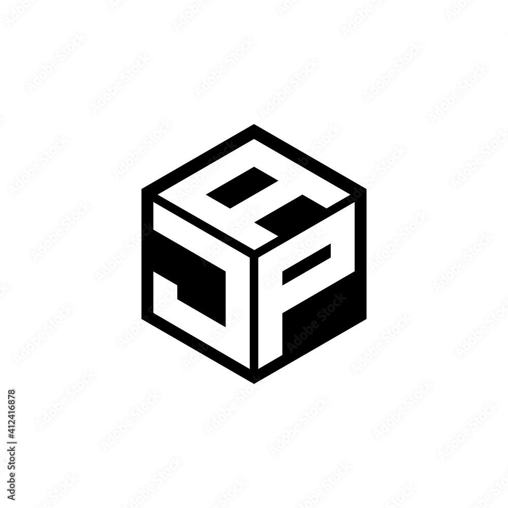 JPA letter logo design with white background in illustrator, cube logo ...