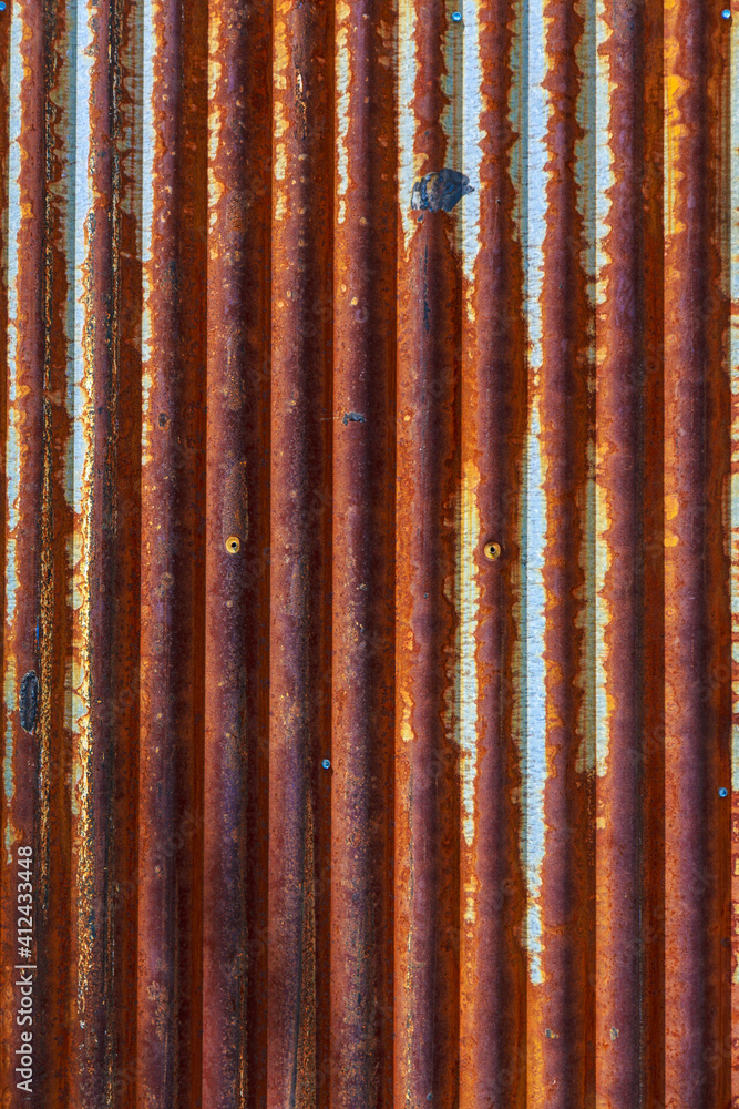 distressed galvanized aluminum wall Stock Photo | Adobe Stock