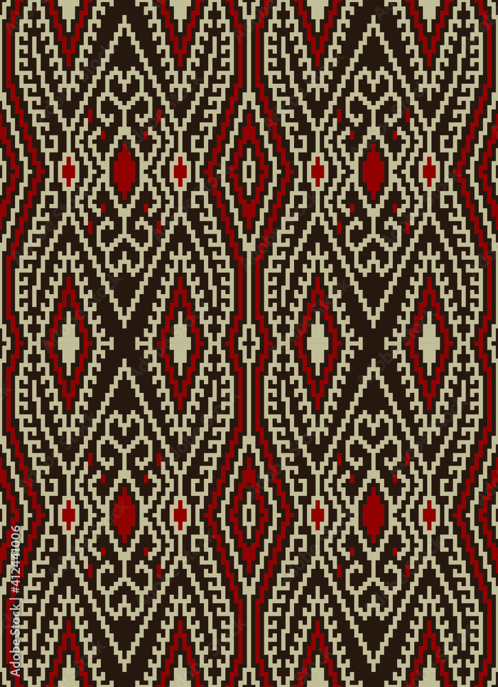 Seamless Ethnic Filipino Tinalak Pattern Stock Vector Adobe Stock