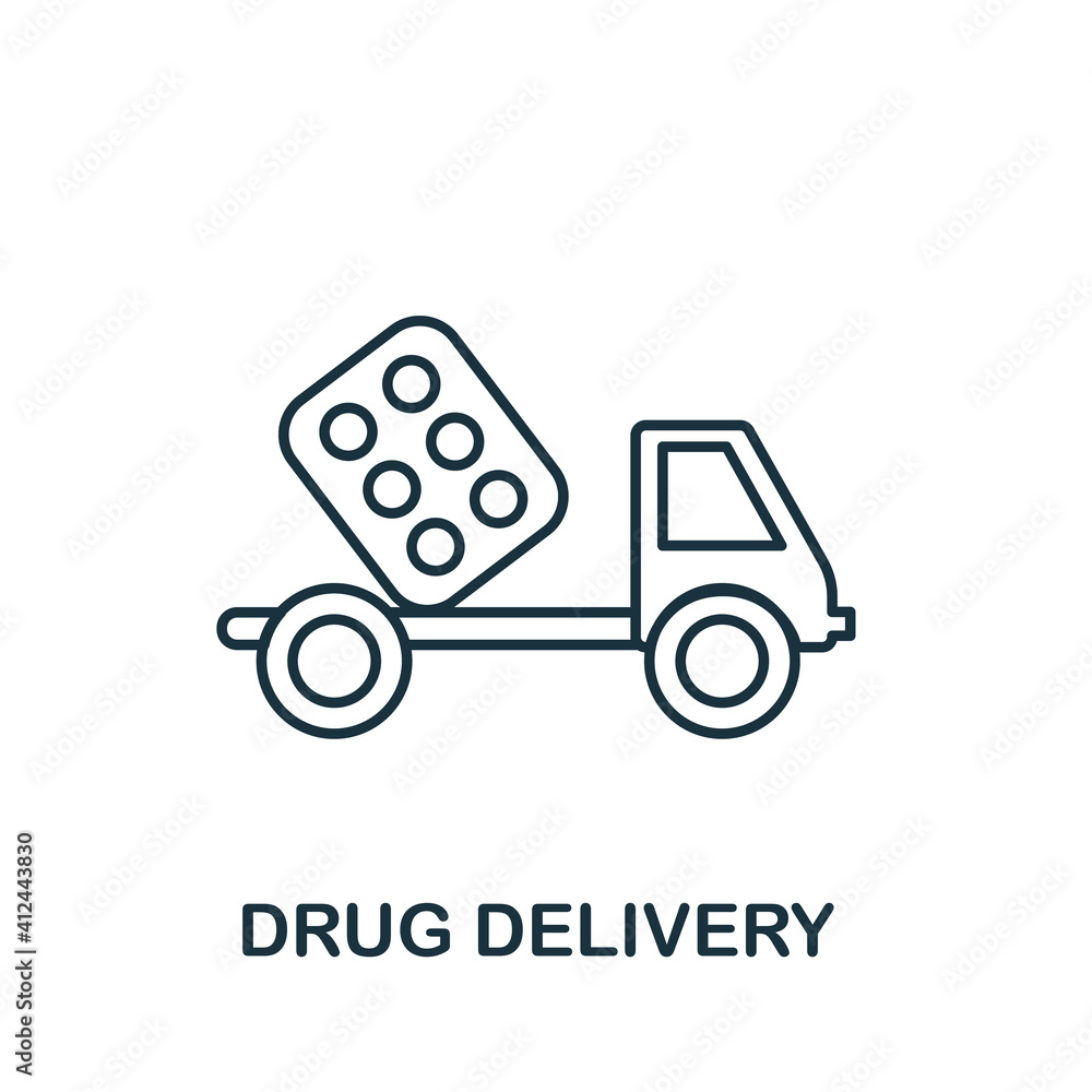 Drug Delivery icon. Simple element from delivery collection. Creative ...