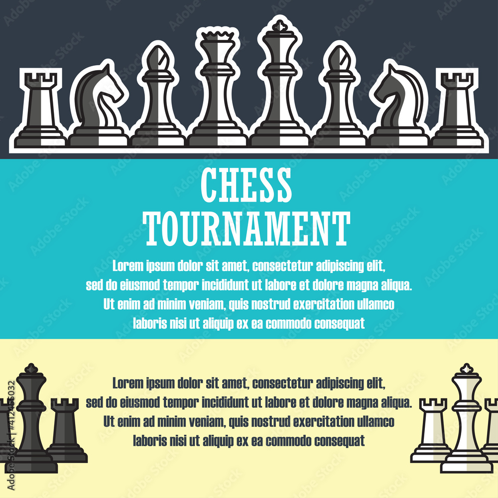 chess banner for chess tournament. vector illustration Stock Vector ...