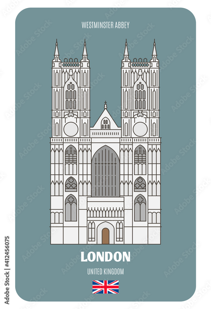 Westminster Abbey in London, UK. Architectural symbols of European ...