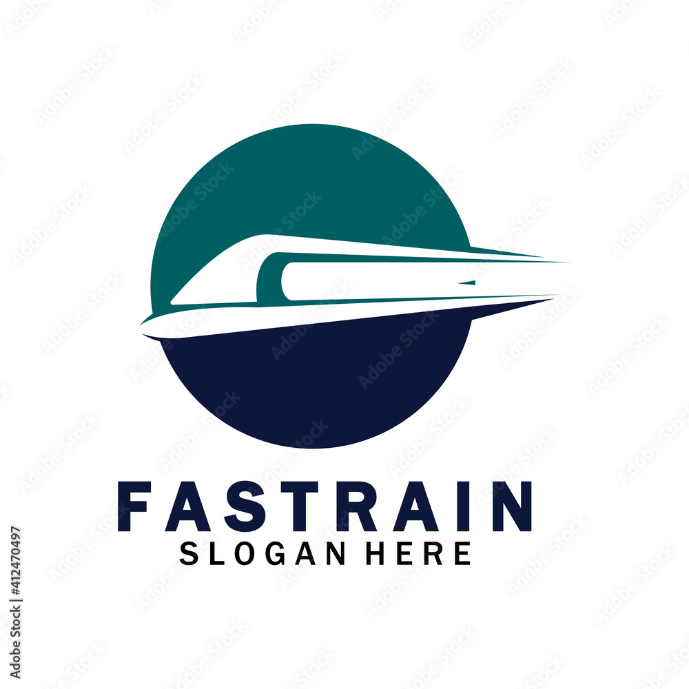 Train logo vector illustration design.fast train logo.High speed train ...