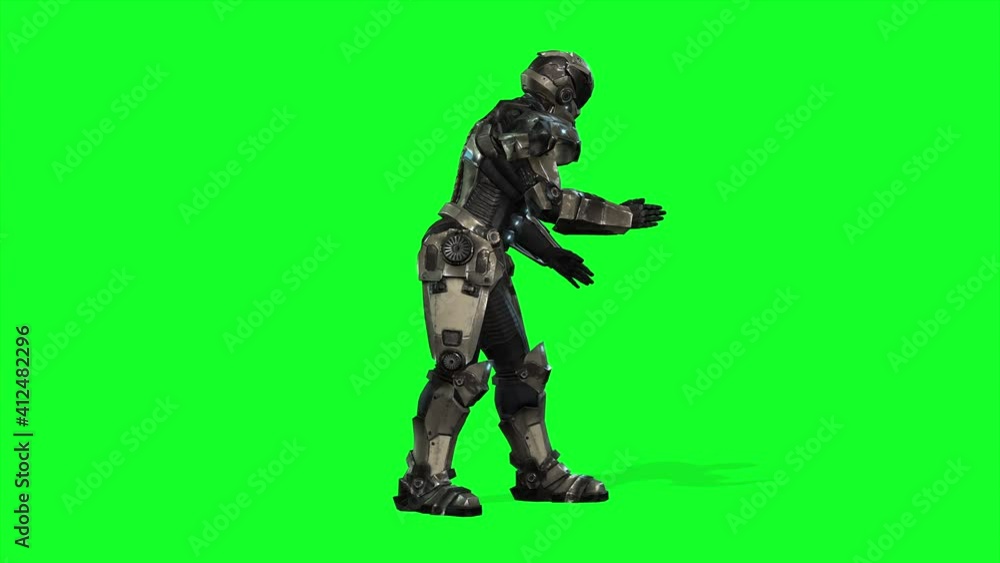 4k animation - robot dancing like robot with Realistic motion and ...