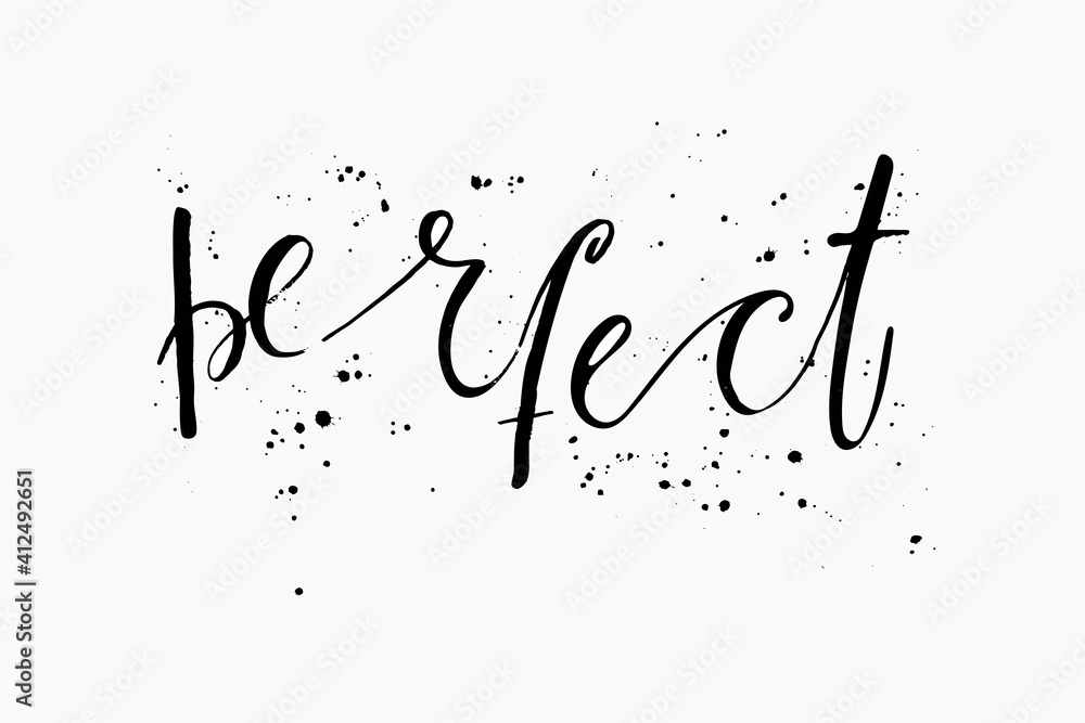 perfect motivational print wall art calligraphy typography vector ...