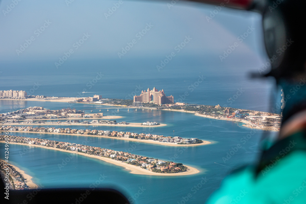 DUBAI, UAE - December, 2020: : Aerial of the famous Burj Al Arab hotel ...