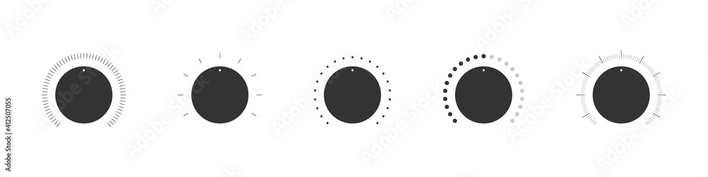 Volume control Icons. Sound control signs set. Audio controller concept ...