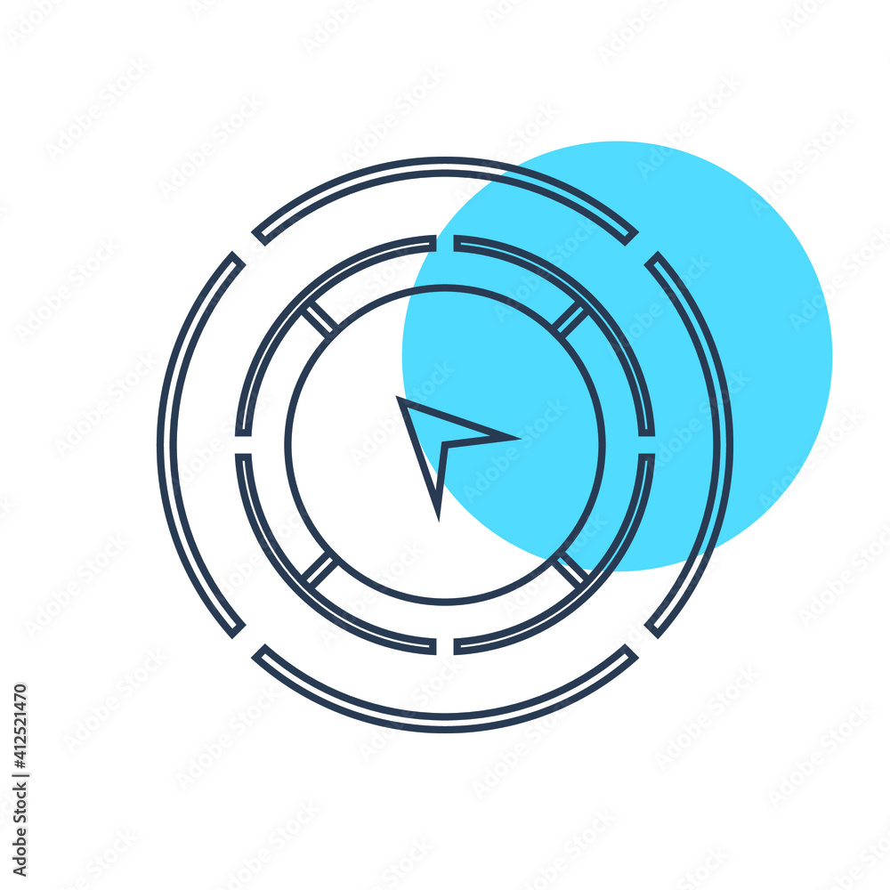 Compass icon. GPS Icon. Magnetic compass, indicator icon, east, west ...