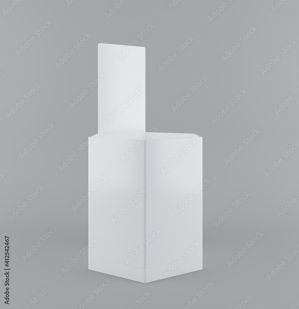 White Floor Display Rack For Supermarket Blank Empty Displays With ...