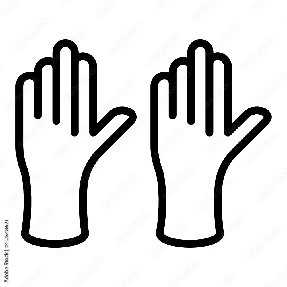 Medical Gloves Concept, PPE Mitten Vector Icon Design, Personal ...