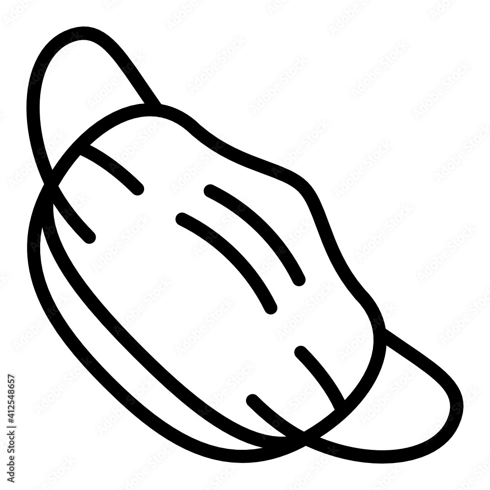 Medical Face Mask Concept, PPE respirator Vector Icon Design, Personal ...