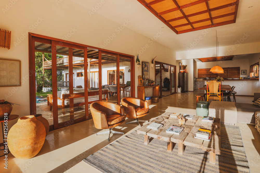 Rustic Beach House Living Room