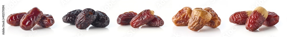 Mixed dates on white background Stock Photo | Adobe Stock