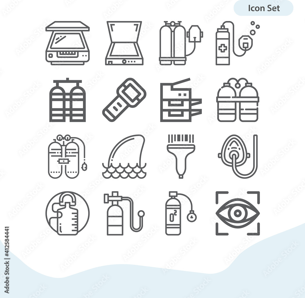 Simple set of saturation related lineal icons. Stock Vector | Adobe Stock