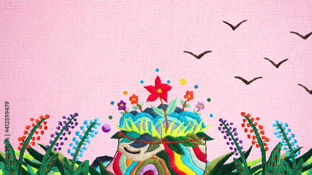 human flower head grow bloom blossom in nature abstract mind mental ...