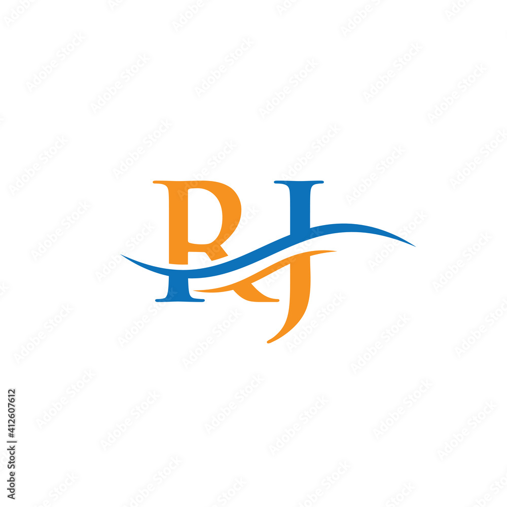 Creative RJ letter with luxury concept. Modern RJ Logo Design for ...