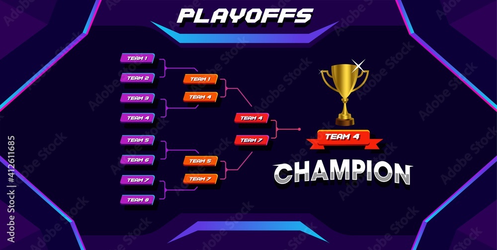 Vecteur Stock modern sport game tournament championship contest stage ...
