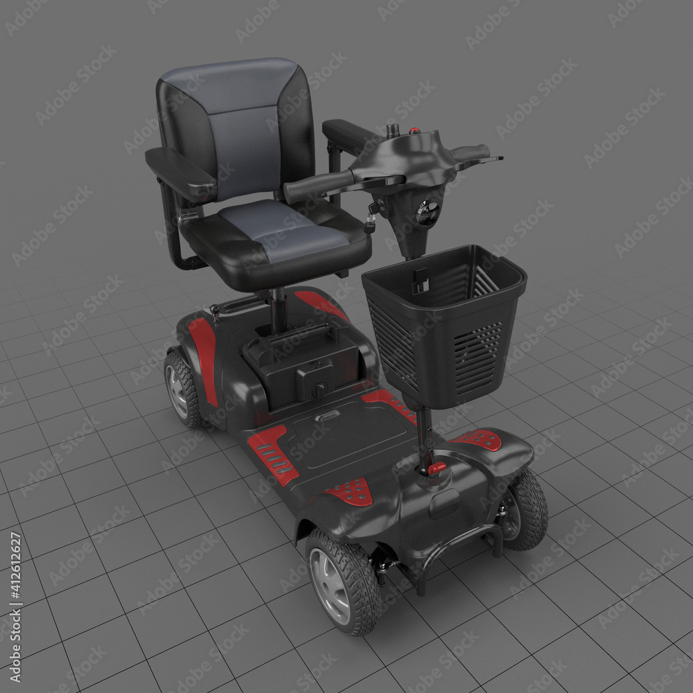 Four wheel mobility scooter Stock 3D asset | Adobe Stock