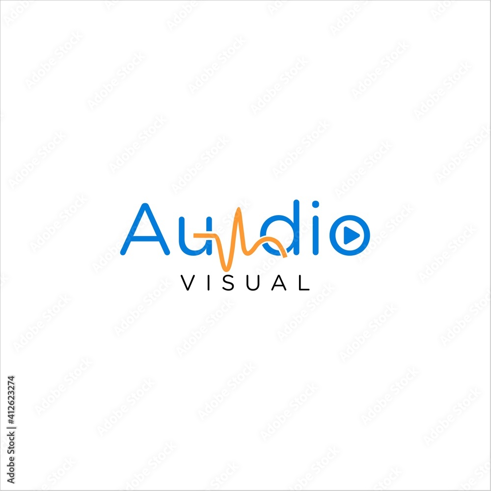 Audio logo design with Visual,Waveform, Sound ,Vector Illustration ...