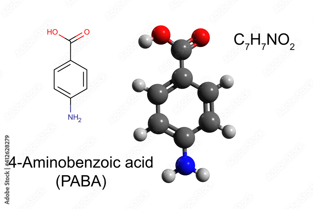 Chemical formula, skeletal formula and 3D ball-and-stick model of 4 ...