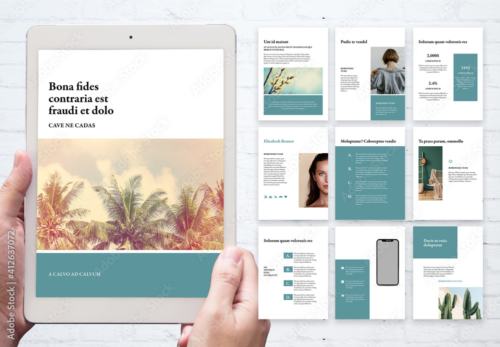 Style Guide and Portfolio for Blogger Layout Stock Template | Adobe Stock