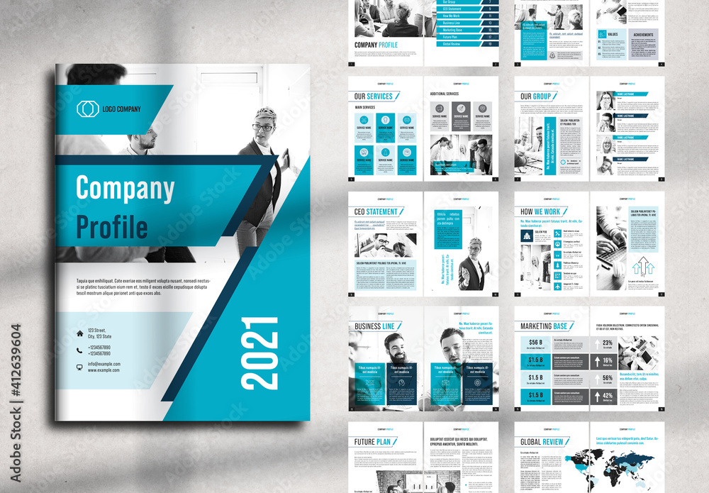 Company Profile Layout Stock Template | Adobe Stock