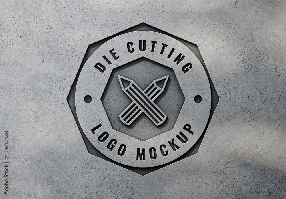 Smooth Laser Cut 3D Logo Mockup Stock Template | Adobe Stock