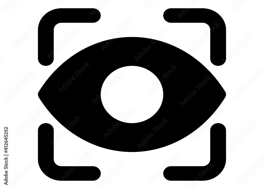 Eye Scan Icon. Retina Check Symbol.eye scanner vector icon for apps and ...