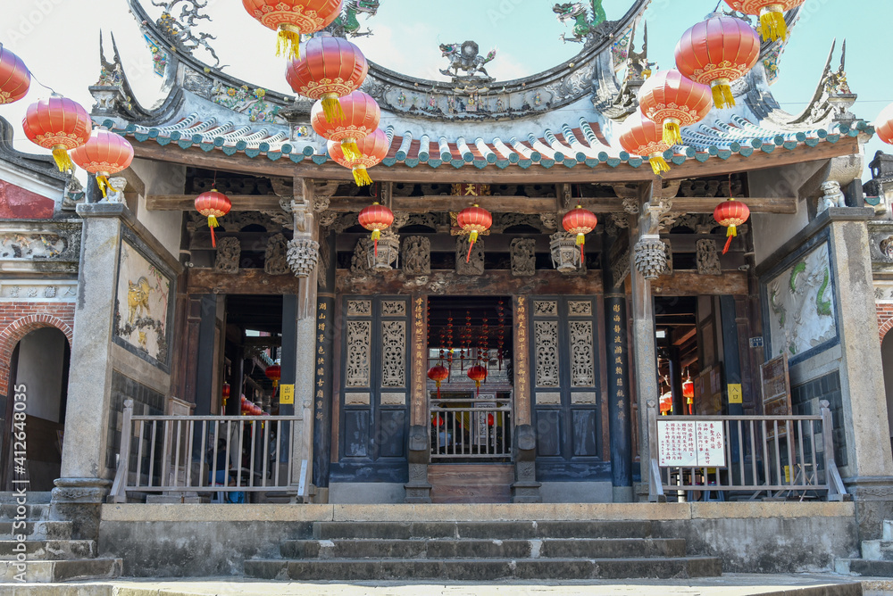 Mazu Tienho temple in Penghu Island, Taiwan. The temple claims to be ...