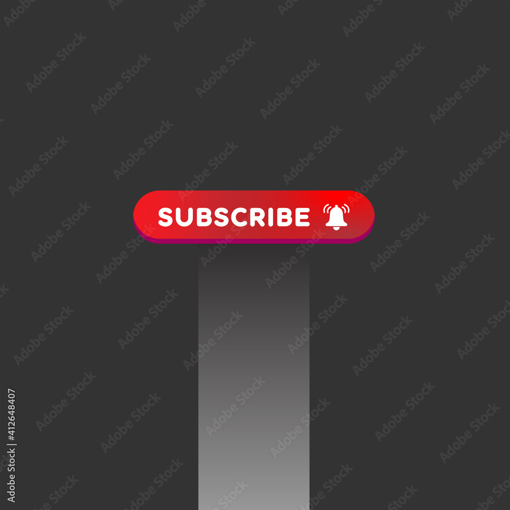 Subscribe button social media symbol. Notification sign. logo design ...