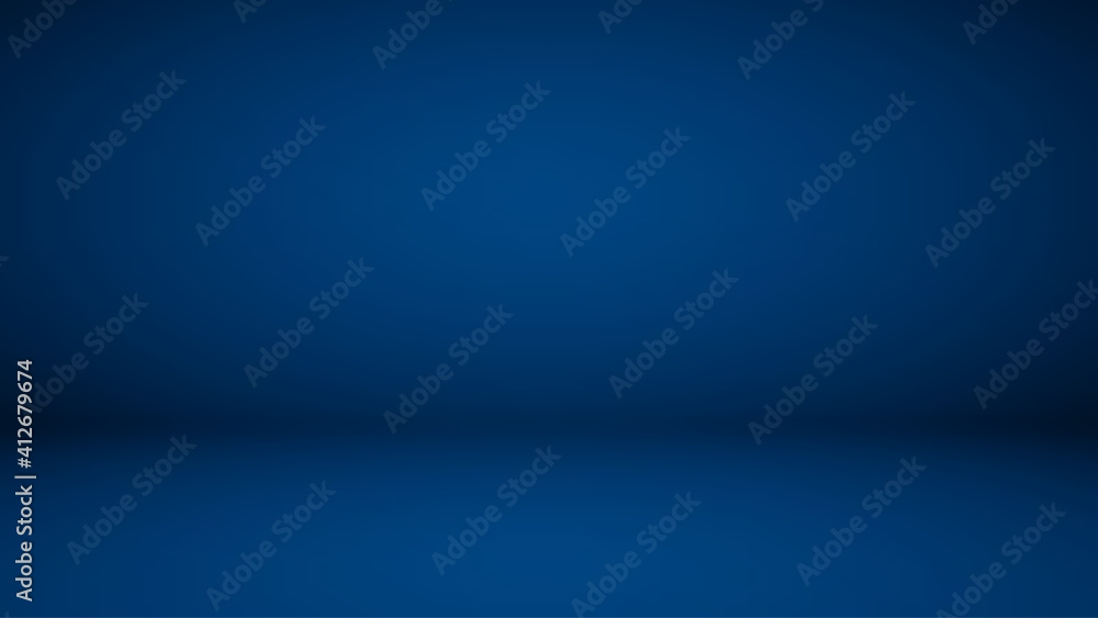 Empty blue color studio room background, can use for background and ...