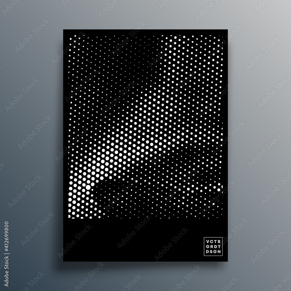 Halftone pattern design for flyer, poster, brochure cover, background ...