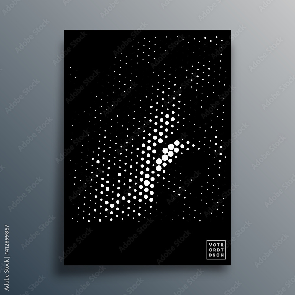 Halftone pattern design for flyer, poster, brochure cover, background ...