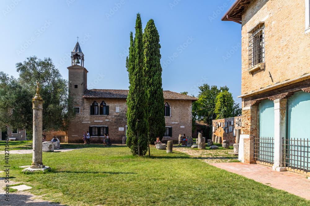 Exterior of Torcello archaeological museum, Torcello, Venice, Italy ...